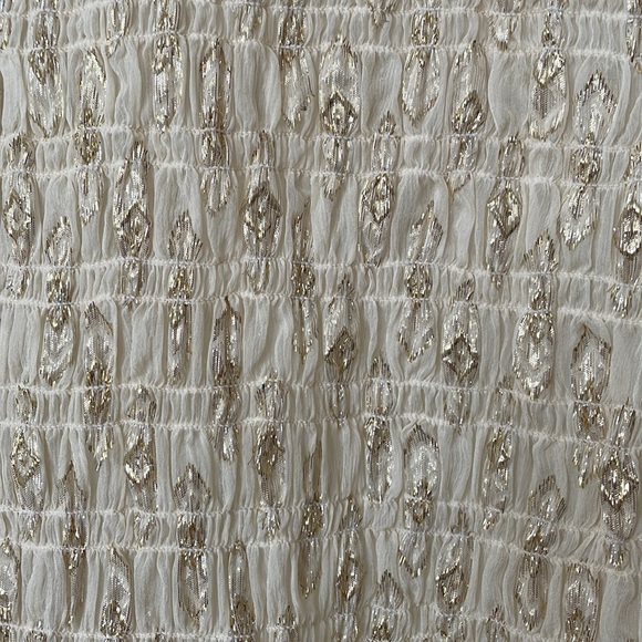 LoveShackFancy | Tops | Loveshackfancy Beautiful Gold Metallic Shimmer ...